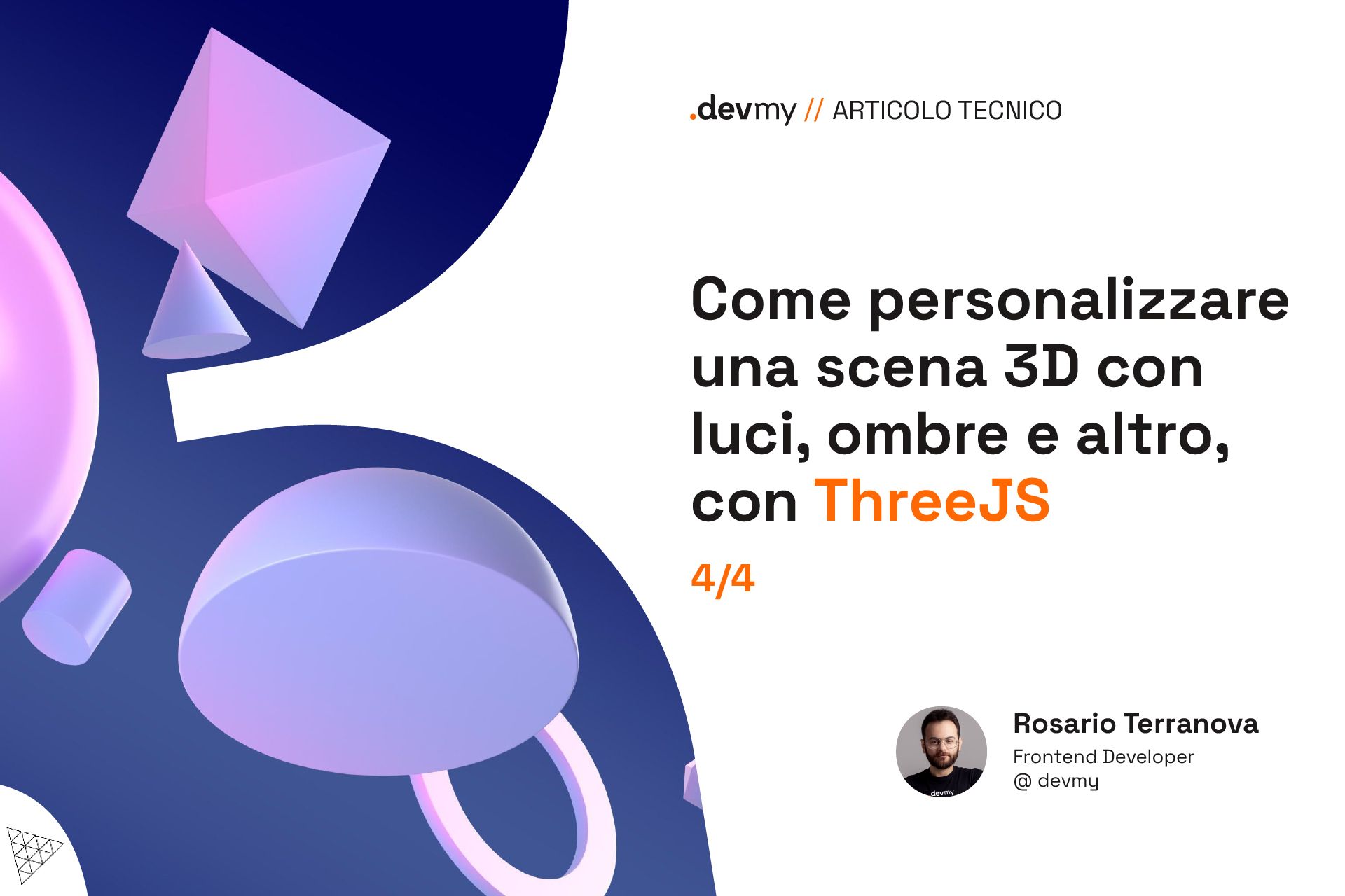 Come personalizzare una scena 3D con luci, ombre e altro con ThreeJS (4/4) | Devmy
